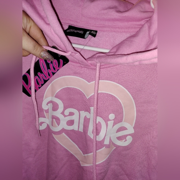 Barbie | Jackets & Coats | Plus Size Barbie Hooded Varsity Sweater Nwts ...